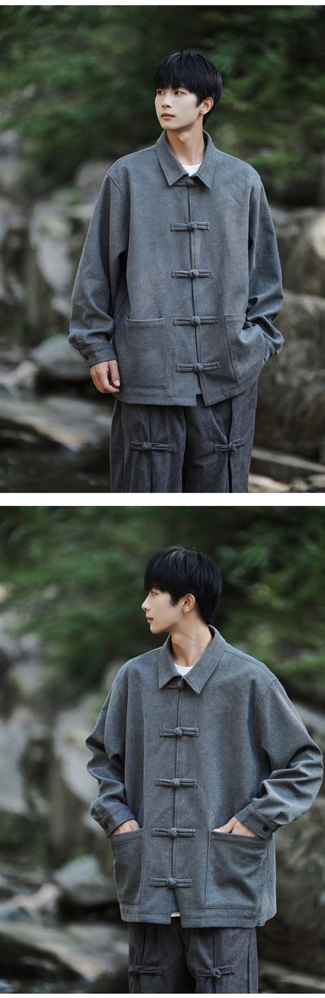 Chinese Tang Suit Mens Clothing Hanfu Jacket