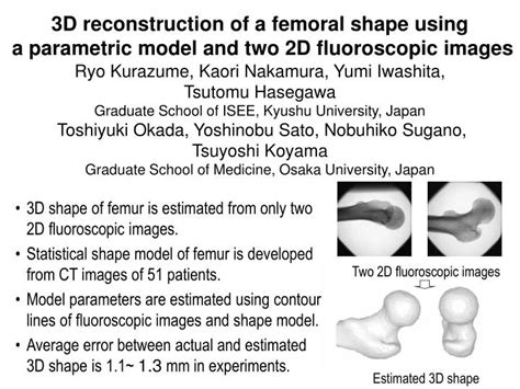 Ppt 3d Reconstruction Of A Femoral Shape Using A Parametric Model And Two 2d Fluoroscopic