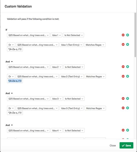 validation of text entry in multiple choice questions xm community