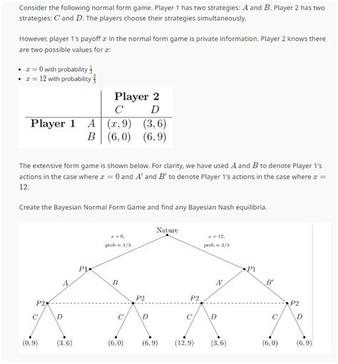 Solved Game Theory Consider The Following Normal Form Game