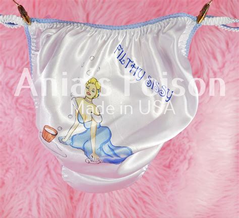 Sissy Satin Naughty Cinderella Panties Rare Princess Print Etsy