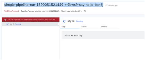 Dashboard Shows Timed Out Pipelineruns Taskruns As Running · Issue 1417 · Tektoncddashboard