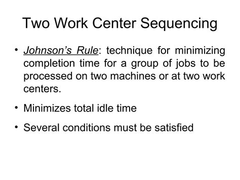 sequencing problems in operations research ppt