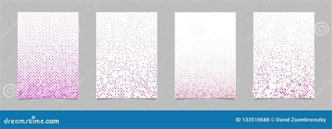 Dot Pattern Brochure Design Set Vector Stationery Background Collection Stock Vector