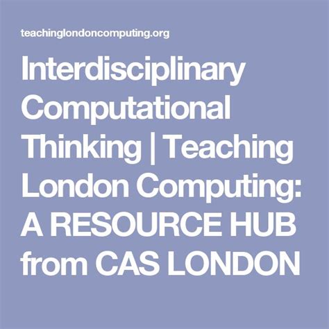 interdisciplinary computational thinking
