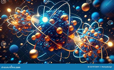 Quantum Physics Concept Of Atoms Interactions Stock Image