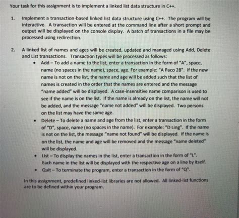 Solved Your Task For This Assignment Is To Implement A