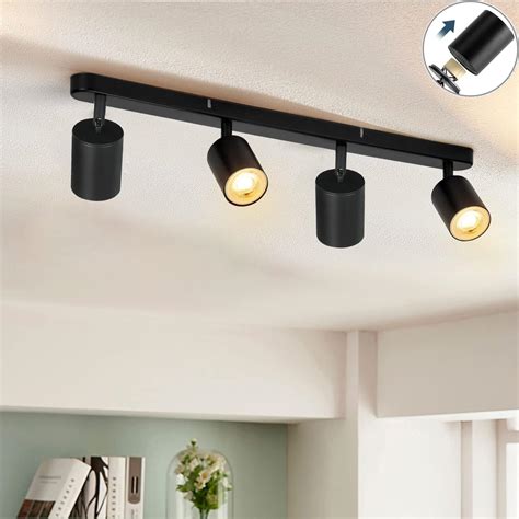 Lampara De Techo Moderna Foco Techo De 4 Luces Cabezal Luz Giratorio