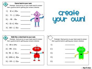 Integer Robot Dash By Miss S S Sixers TPT