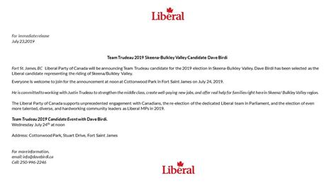 North Coast Review Federal Liberals To Send Dave Birdi To The Campaign
