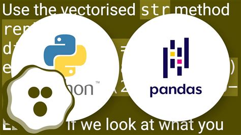 how to replace text in a string column of a pandas dataframe youtube