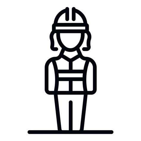 Woman Engineer Icon Outline Vector Female Worker 16771902 Vector Art