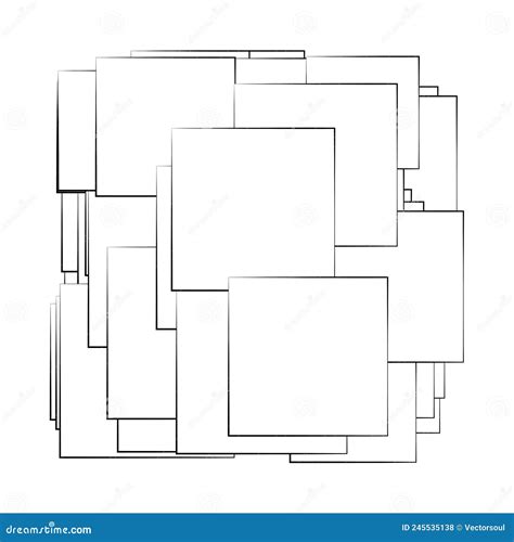 Random Rectangles Structure Vector Composition Pattern Stock Vector Illustration Of Angular