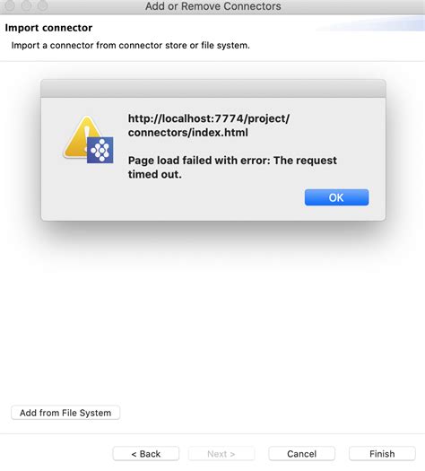 Bug Connector Import View Is Not Appearing Upon Switch Workplace