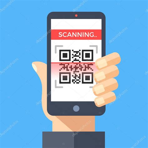 escanear código qr con smartphone procesamiento lectura de código qr con teléfono móvil mano