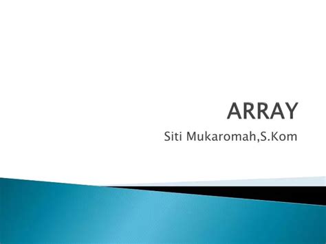 Ppt Array Powerpoint Presentation Free Download Id5983337