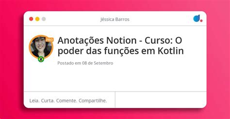 Anotações Notion Curso O poder das funções em Kotlin