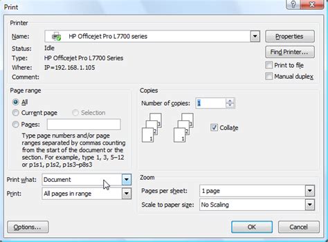 Printing Comments Microsoft Word