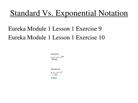 PPT Standard Vs Exponential Notation PowerPoint Presentation Free Download ID
