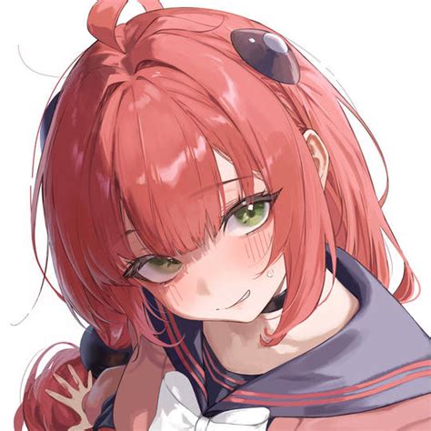 《绝区零》浮波柚叶插画头像图片，红色头发真好看 Bobopic