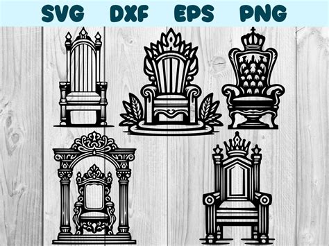 Throne Svg Cool Throne Png Throne Clipart Royal Throne Vector Bundle Pack Commercial Use Dxf Eps