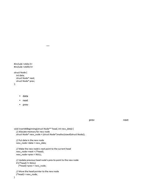 Doubly Linked List In C With Proper Explanation Pdf Pointer