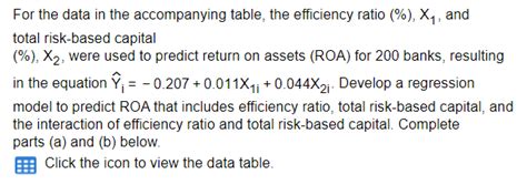 For The Data In The Accompanying Table The Chegg