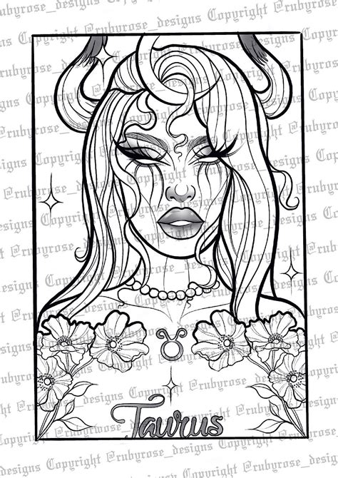 Taurus And Her Flowers Ruby Rose Designs