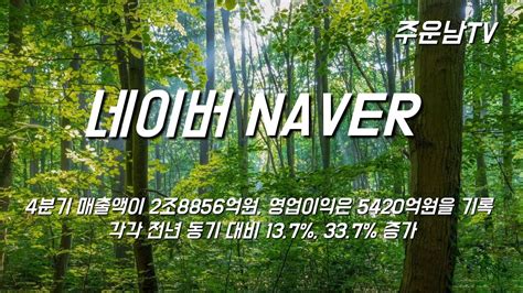 네이버 Naver 주가 추세 분석 상승 추세 유효 구간 저점 및 파동체크 하세요 Youtube