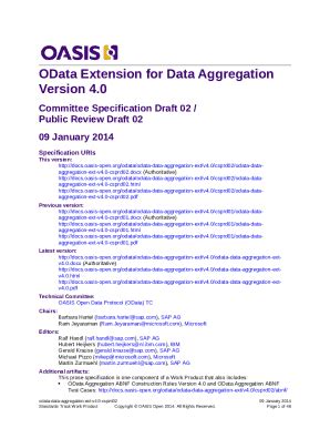 Odata Extension For Data Aggregation Version Docs Oasis Open Doc Template Pdffiller