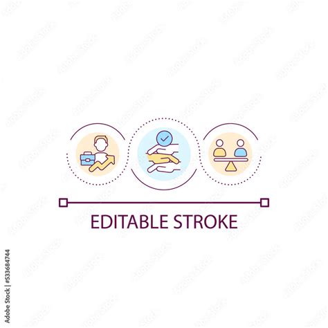 Work Diversity Loop Concept Icon Equity And Inclusion Team Diverse