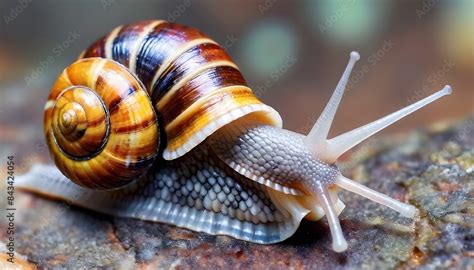Snails Polymita Picta Or Cuban Snails One Of Most Colorful And