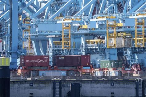 Rwg Container Terminal Autonomous Container Transport Editorial Stock
