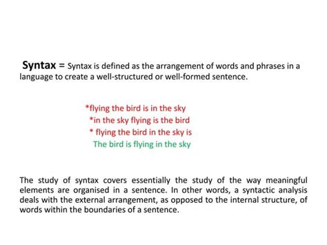 Introduction To Linguistics Syntax Pptx Programming Languages Computing