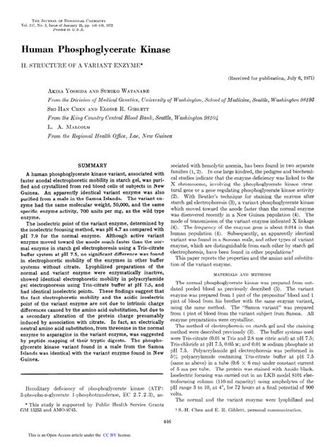 Pdf Human Phosphoglycerate Kinase