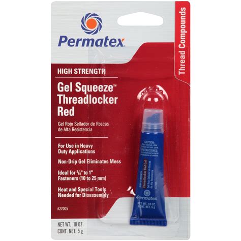 Permatex High Strength Threadlocker Red Gel 10g