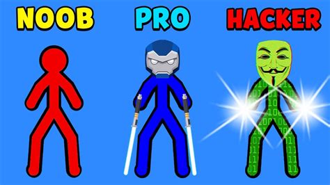 NOOB Vs PRO Vs HACKER Supreme Duelist Stickman YouTube