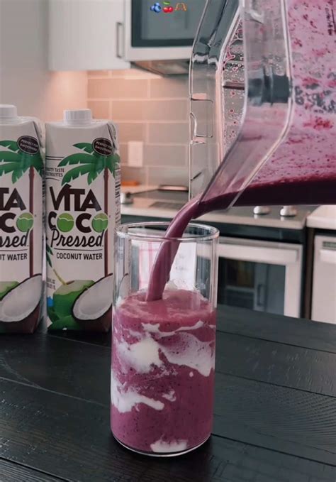 Delicious Blueberry Cherry Coconut Smoothie Recipe Tiktok