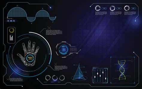 Hud 인터페이스 Ui 기술 혁신 컴퓨터 개념 디자인 템플릿 배경 건강 진단에 대한 스톡 벡터 아트 및 기타 이미지 건강 진단 건강관리와 의술 신분 Istock
