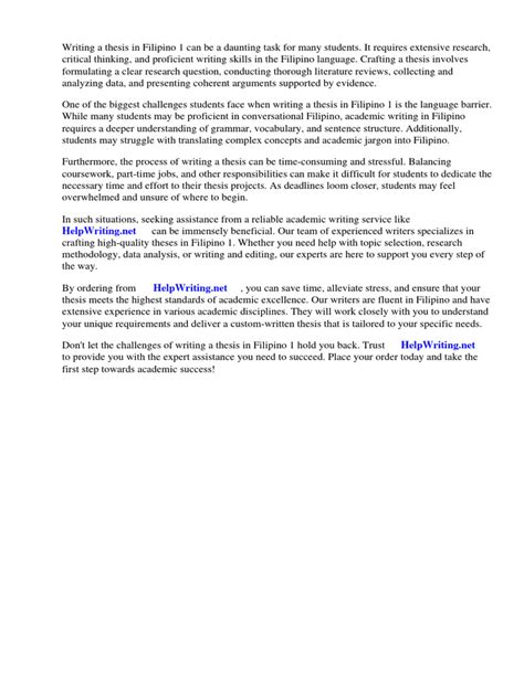 Halimbawa Ng Thesis Sa Filipino 1 Pdf Tagalog Language Thesis