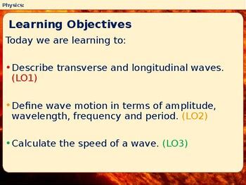 PHYSICS PROPERTIES OF WAVES Power Point Editable By The Teacher S Treasures