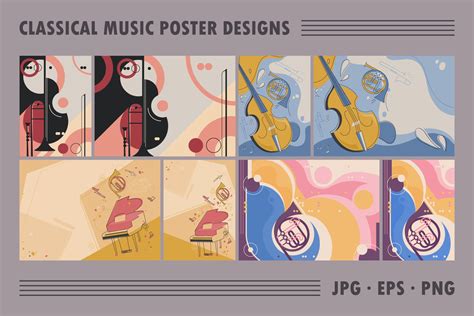 Set Of Classical Music Poster Designs Graphic By Kurart · Creative Fabrica