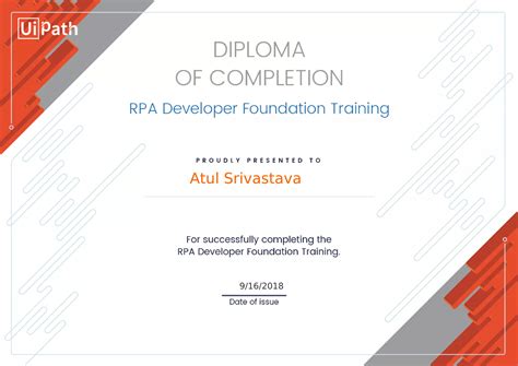 UIPath Certificate For RPA Developer PDF Education