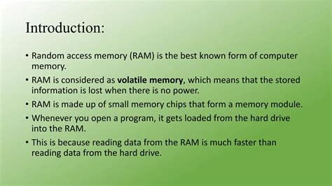 Random Access Memory Pptx