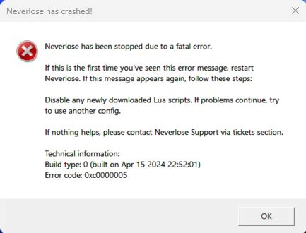 Constant Crashing After April Update Crashes Randomly Problems Neverlose Cc Forum