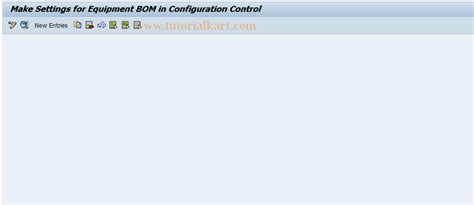 OCCM SAP Tcode Equip BOM Settings For CC OCCM SAP Tcode Equip BOM Settings For CC