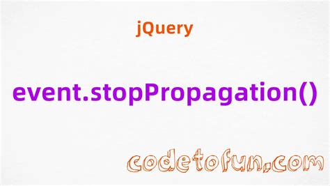 Jquery Eventstoppropagation Method Codetofun