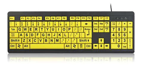Teclado De Computador Com Fio Usb Grande Impressão Para Usuá Parcelamento Sem Juros
