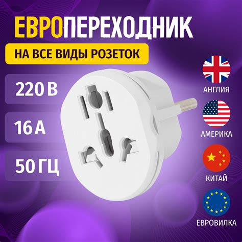 Переходник с китайской розетки евровилка Nation Pride на все виды розеток купить с доставкой