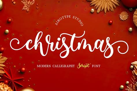 Christmas Script Cursive Font With Swirl Swash
